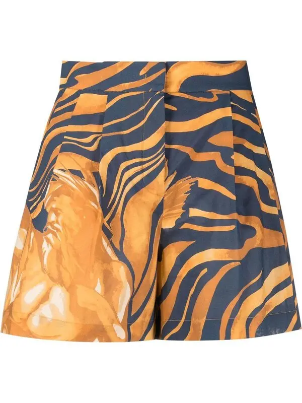 Alberta Ferretti Swirl Print Shorts
