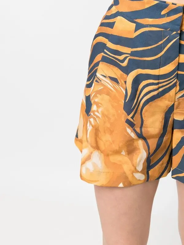 Alberta Ferretti Swirl Print Shorts