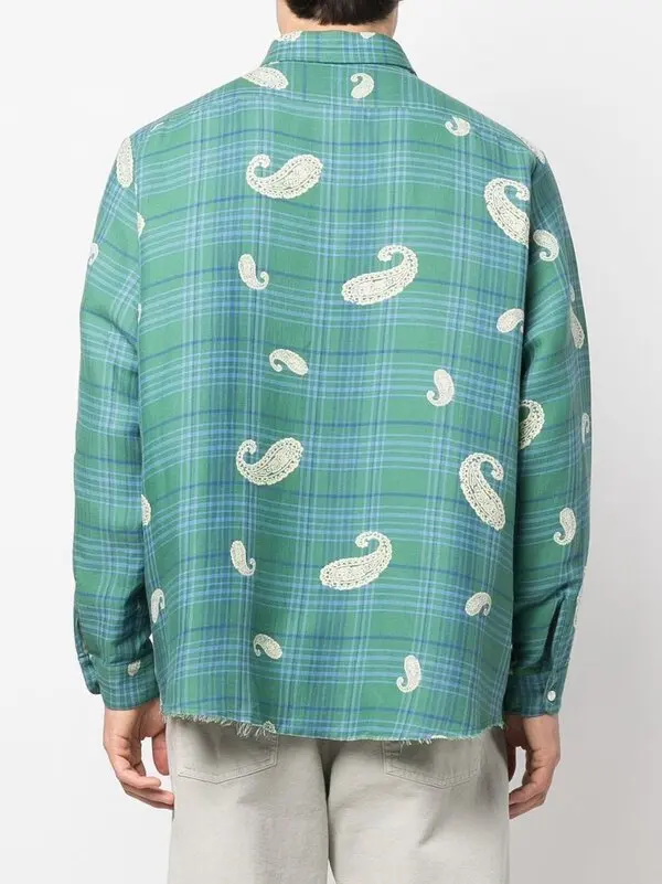 424 Check Print Octopus Shirt