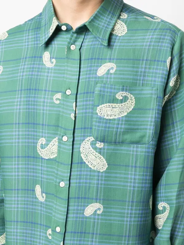 424 Check Print Octopus Shirt