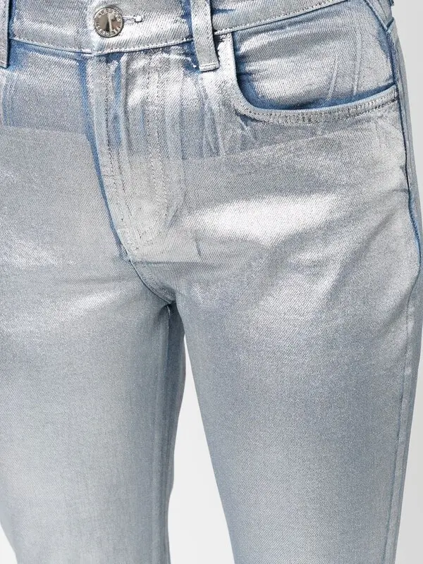 Alberta Ferretti Metallic Flared Jeans