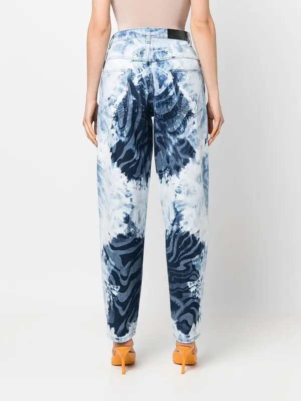 Alberta Ferretti Graphic Print Tapered Jeans