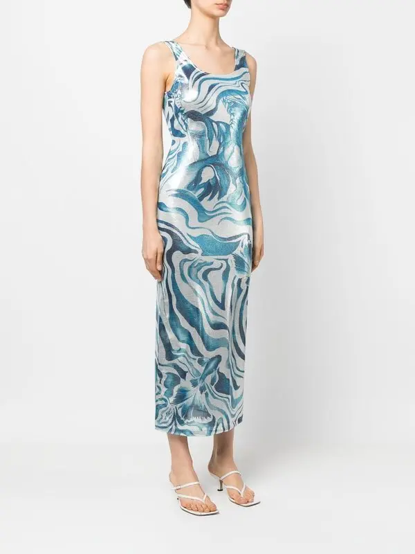 Alberta Ferretti Swirl Print Dress