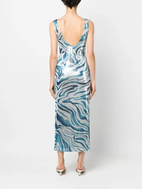 Alberta Ferretti Swirl Print Dress