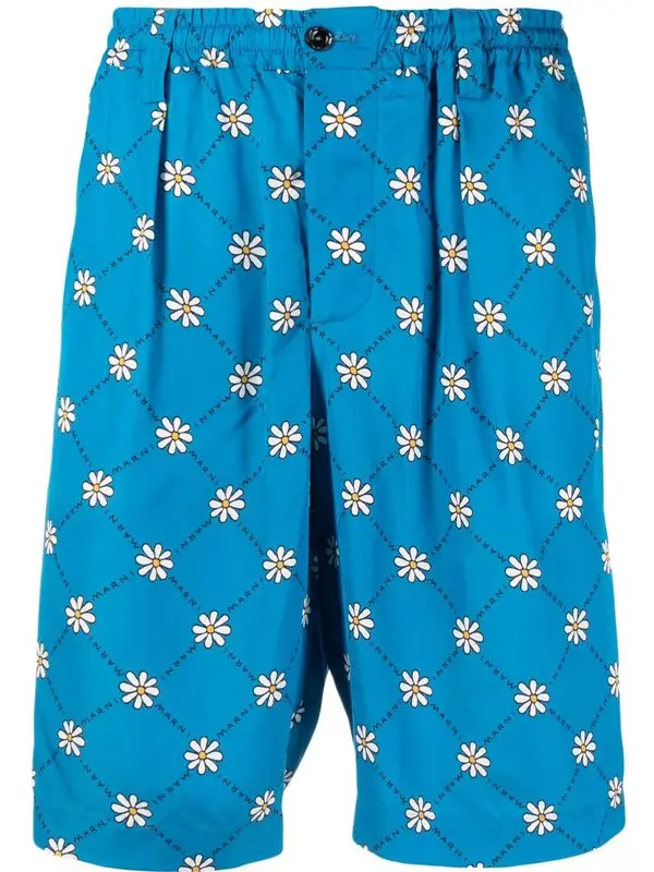 Marni Daisy-print Track Shorts