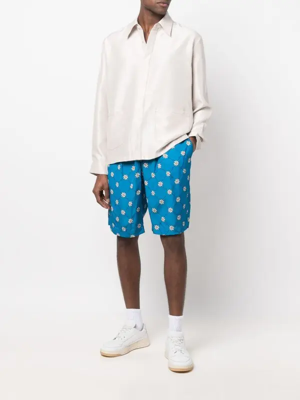Marni Daisy-print Track Shorts