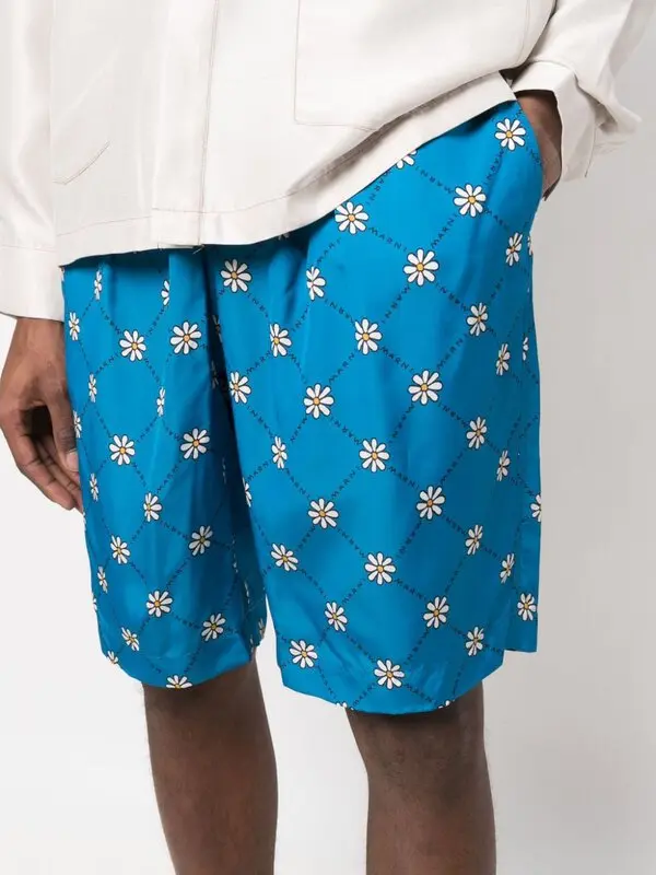 Marni Daisy-print Track Shorts