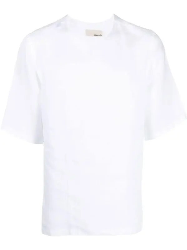 COSTUMEIN Short-sleeve Linen T-shirt - White