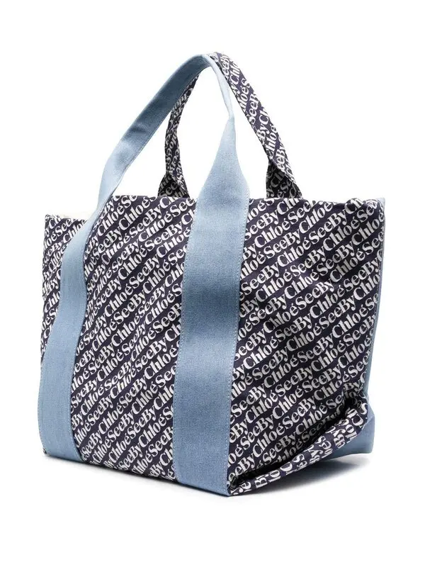 See By Chloé Logo Print Tote Bag