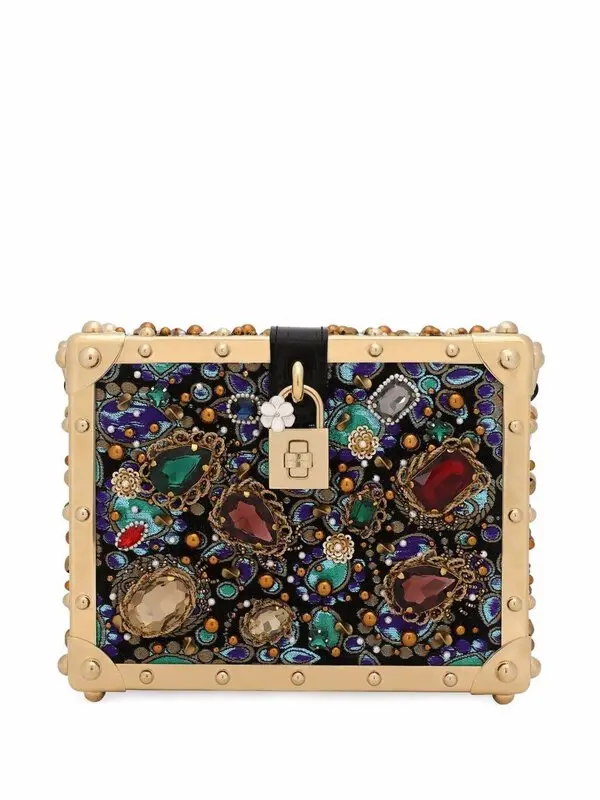 Dolce & Gabbana Jacquard Dolce Box Top Handle Bag