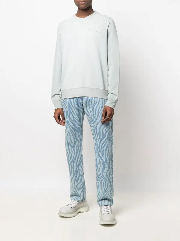 DIESEL® Patch Detail Cotton Sweatshirt