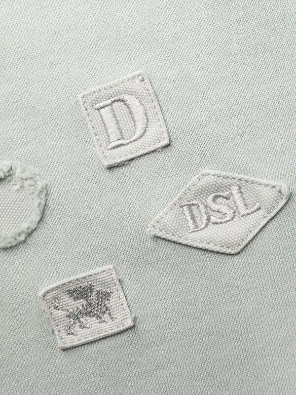 DIESEL® Patch Detail Cotton Sweatshirt