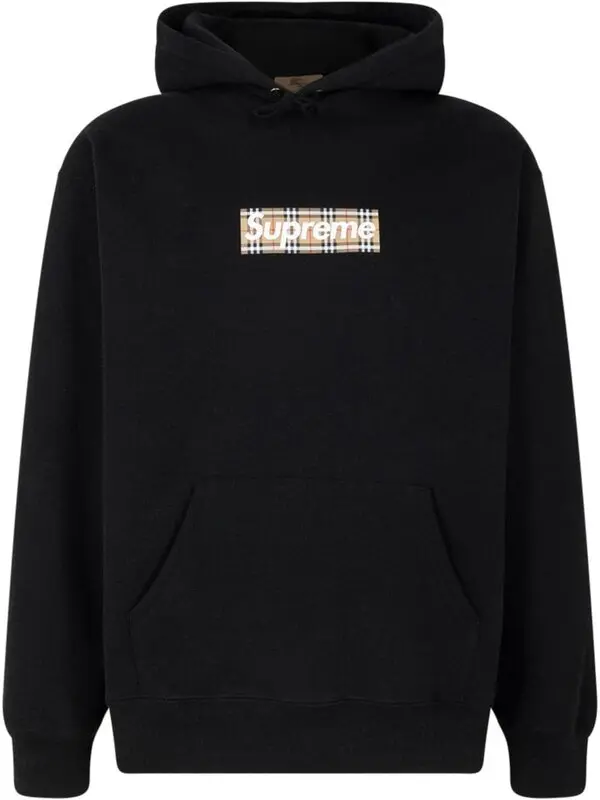 Supreme X Burberry Box-Logo Hoodie - Black | Editorialist