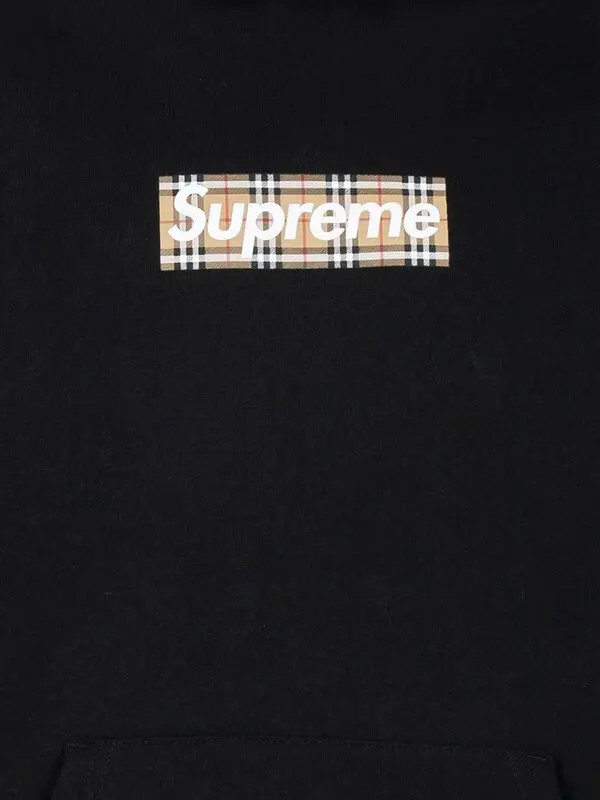 Supreme X Burberry Box Logo Hoodie - Black | Editorialist