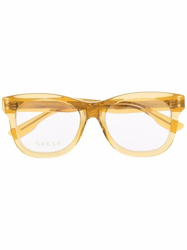 Gucci Square-frame Glasses - Yellow