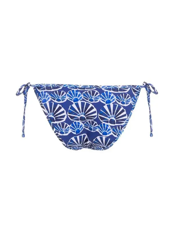 La DoubleJ Graphic-print String Bikini Bottom - Blue