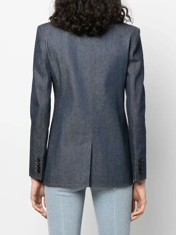 Saint Laurent Single-breasted Denim Blazer