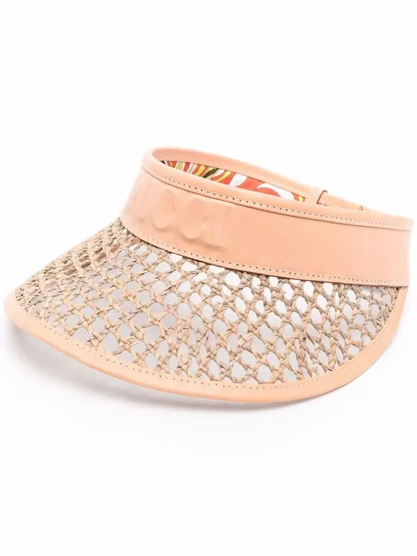 Emilio Pucci Straw Visor Hat with Red and Pink Accents Emilio Pucci | Accessories | Emilio Pucci Straw Visor Hat  main image 4