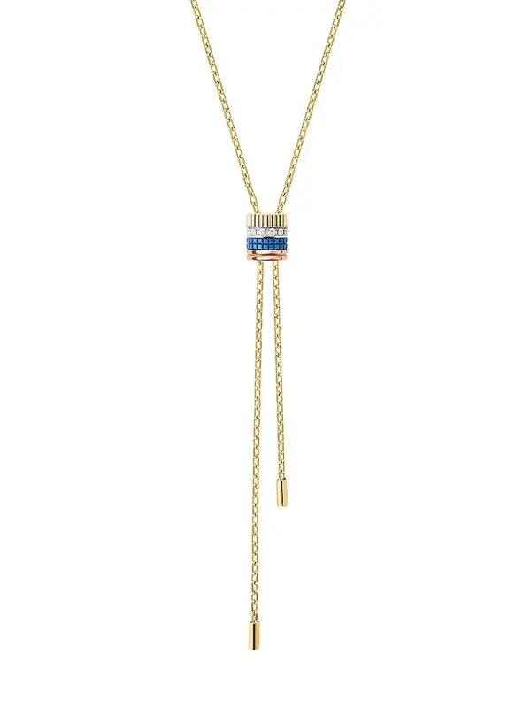 Boucheron Quatre Blue Edition 18k Gold & Diamond Tie Necklace