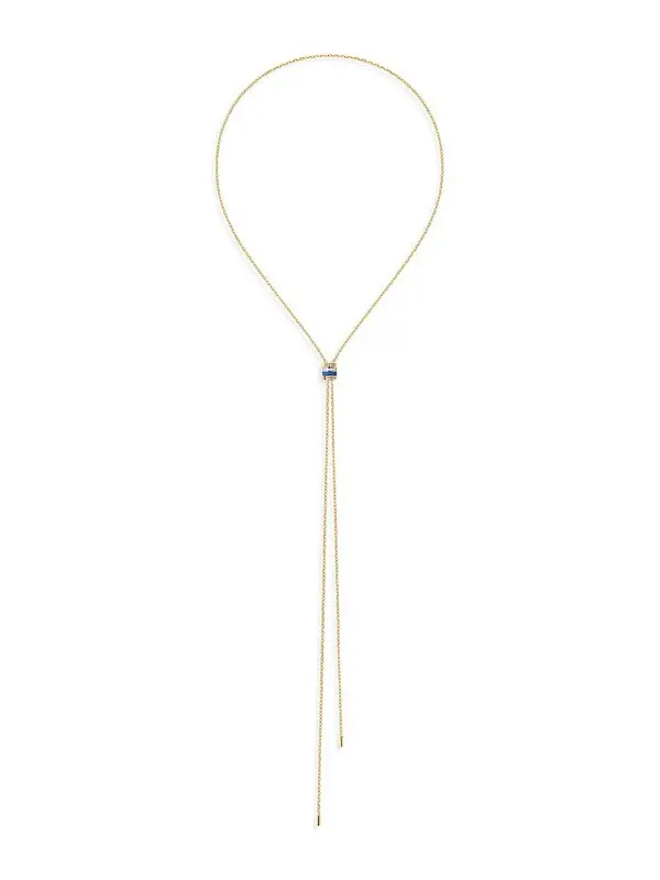 Boucheron Quatre Blue Edition 18k Gold & Diamond Tie Necklace