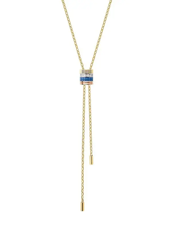 Boucheron Quatre Blue Edition 18k Gold & Diamond Tie Necklace