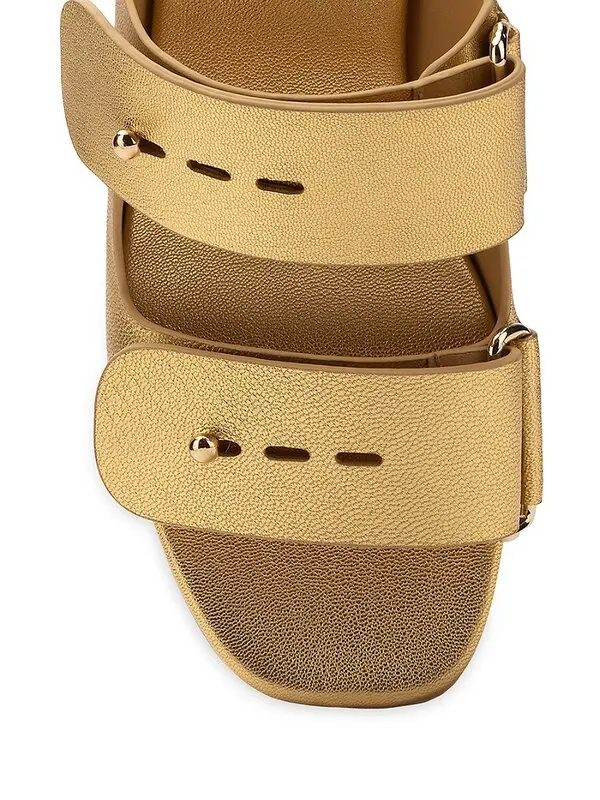 Mercedes Castillo Lisanne Double-strap Leather Clog Sandals