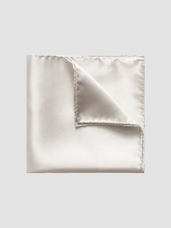 Eton Silk Wedding Pocket Square - Grey