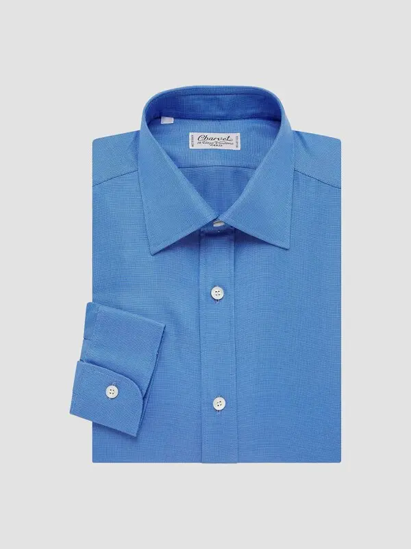 Charvet Button-front Dress Shirt - Blue