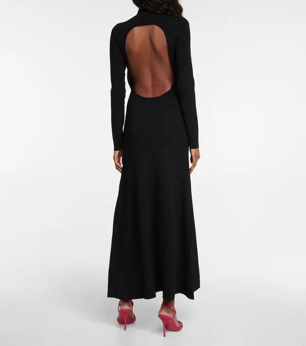 Victoria Beckham Ribbed-knit Maxi Dress