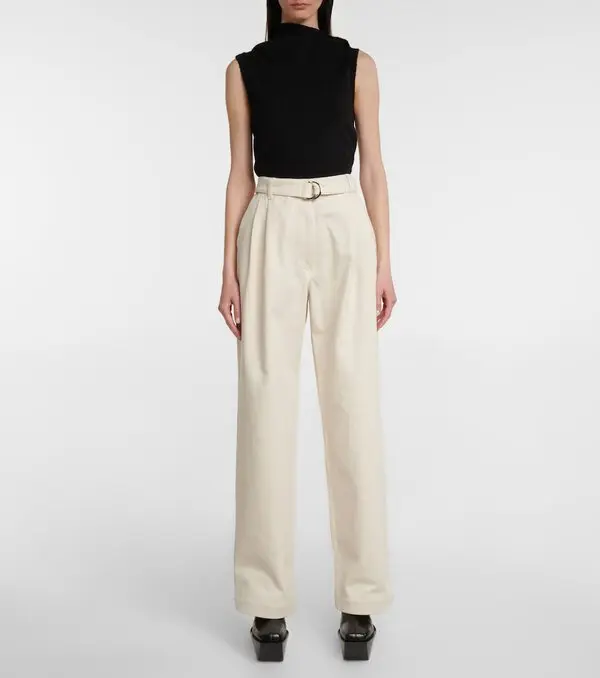 PETER DO Belted High-rise Wide-leg Jeans