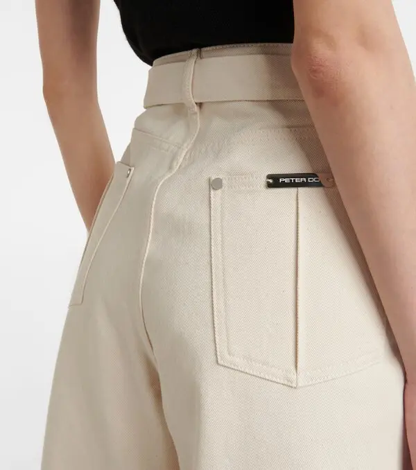 PETER DO Belted High-rise Wide-leg Jeans