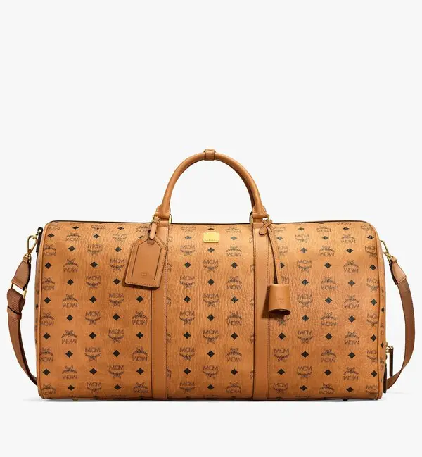 Mcm Ottomar Weekender Bag - Cognac