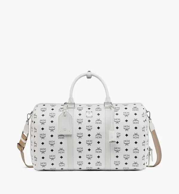 Mcm Ottomar Weekender Bag - White