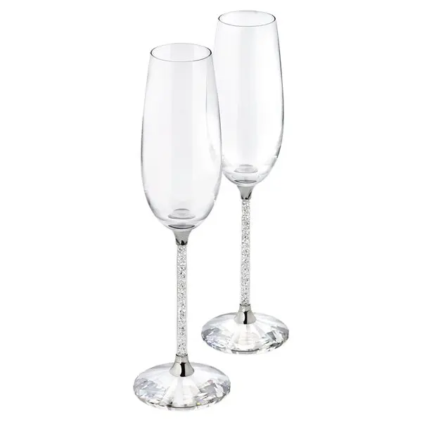 SWAROVSKI Crystalline Toasting Flutes - Silver Tone