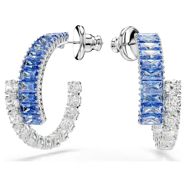 SWAROVSKI Matrix Hoop Earrings - Blue