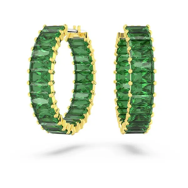 SWAROVSKI Matrix Hoop Earrings - Green