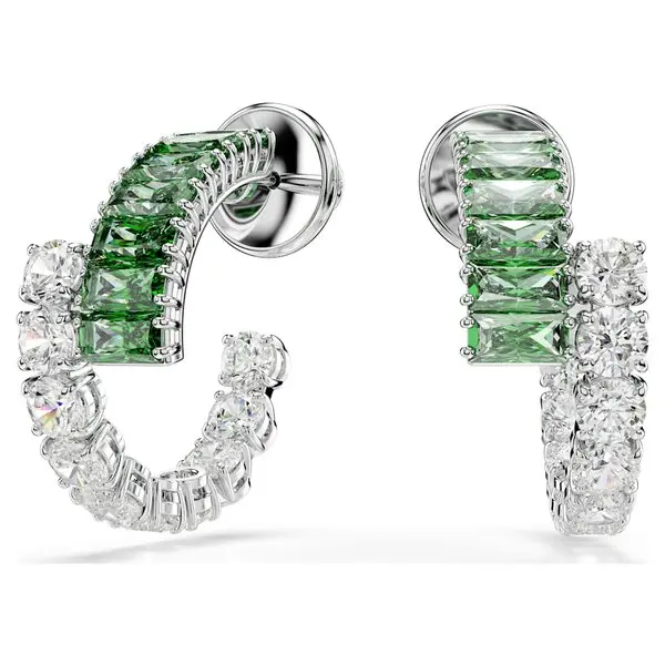 SWAROVSKI Matrix Hoop Earrings - Green