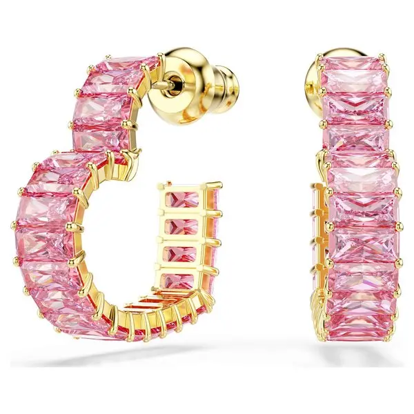 SWAROVSKI Matrix Hoop Earrings - Pink
