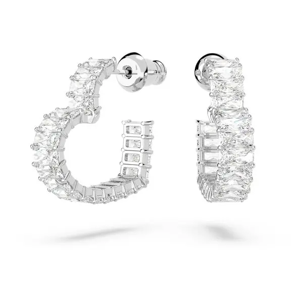 SWAROVSKI Matrix Hoop Earrings - White