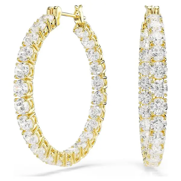 SWAROVSKI Matrix Hoop Earrings - White