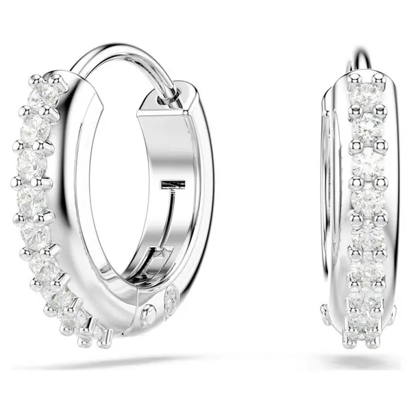 SWAROVSKI Matrix Hoop Earrings - White