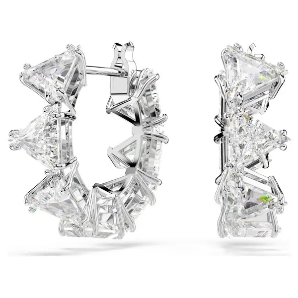 SWAROVSKI Matrix Hoop Earrings - White