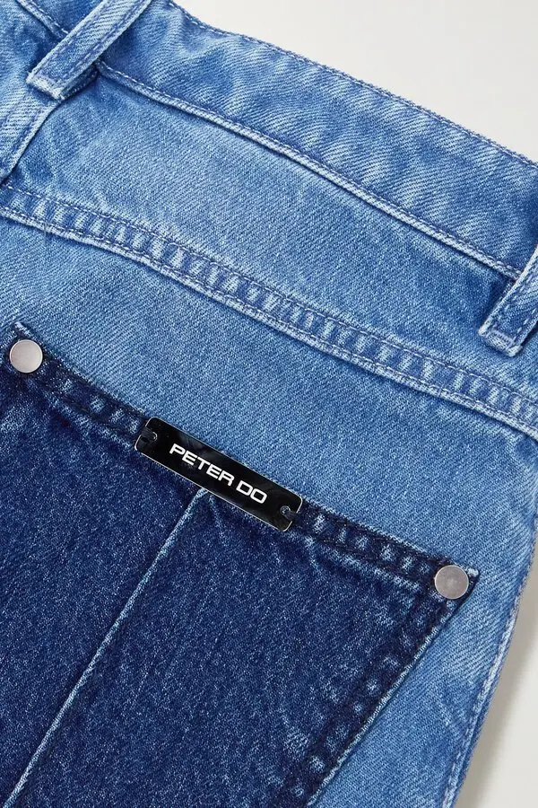 PETER DO Two-tone High-rise Jeans