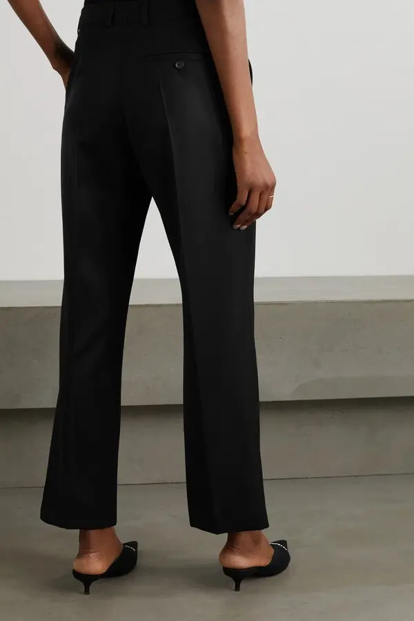 Balenciaga Wool Straight-leg Trousers - Black