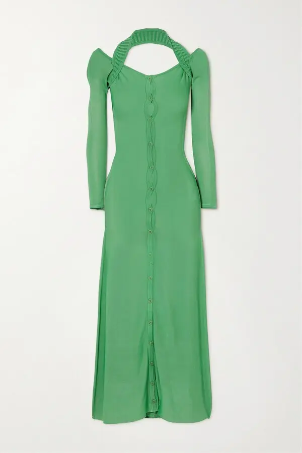 Jacquemus Lagoa Cold-shoulder Maxi Dress