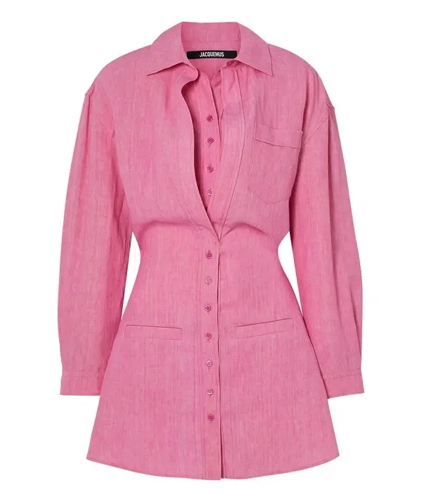 Jacquemus Baunhilha Layered Mini Shirt Dress