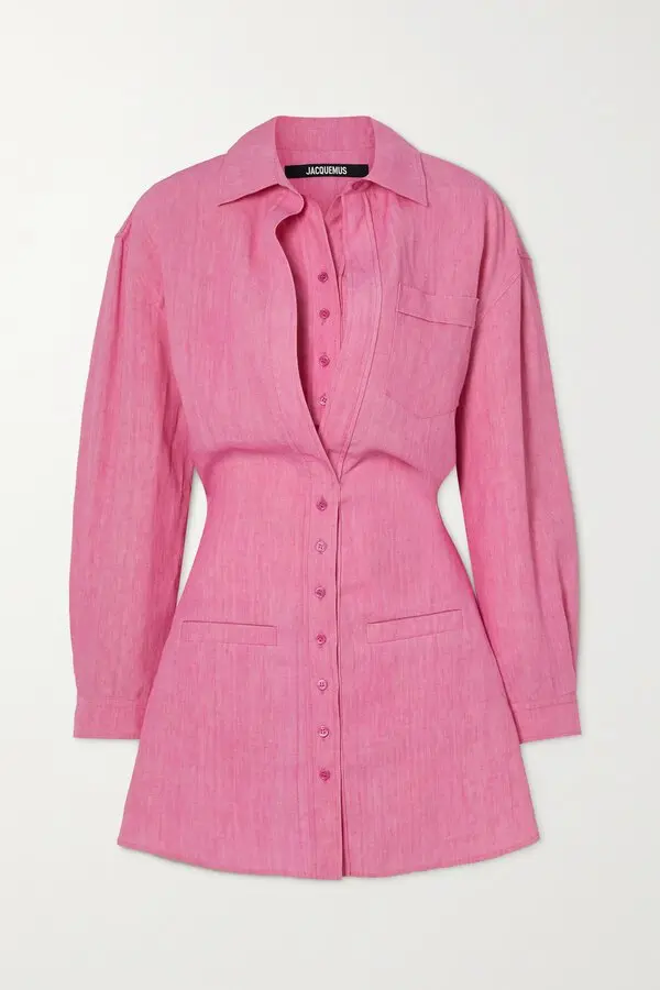 Jacquemus Baunhilha Layered Mini Shirt Dress