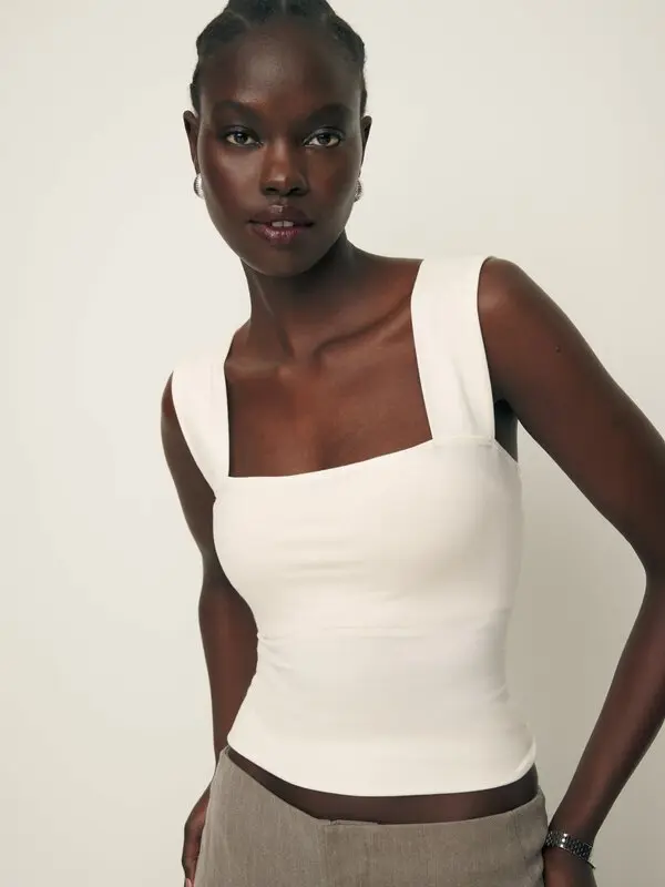 REFORMATION Clarke Knit Tank - Ivory