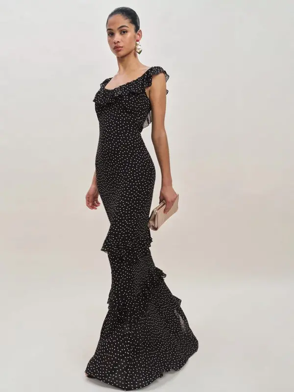REFORMATION Tripoli Maxi Dress - Black