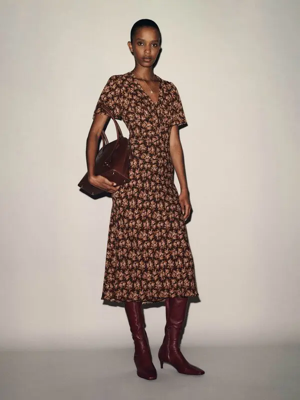 REFORMATION Tyra Dress - Brown